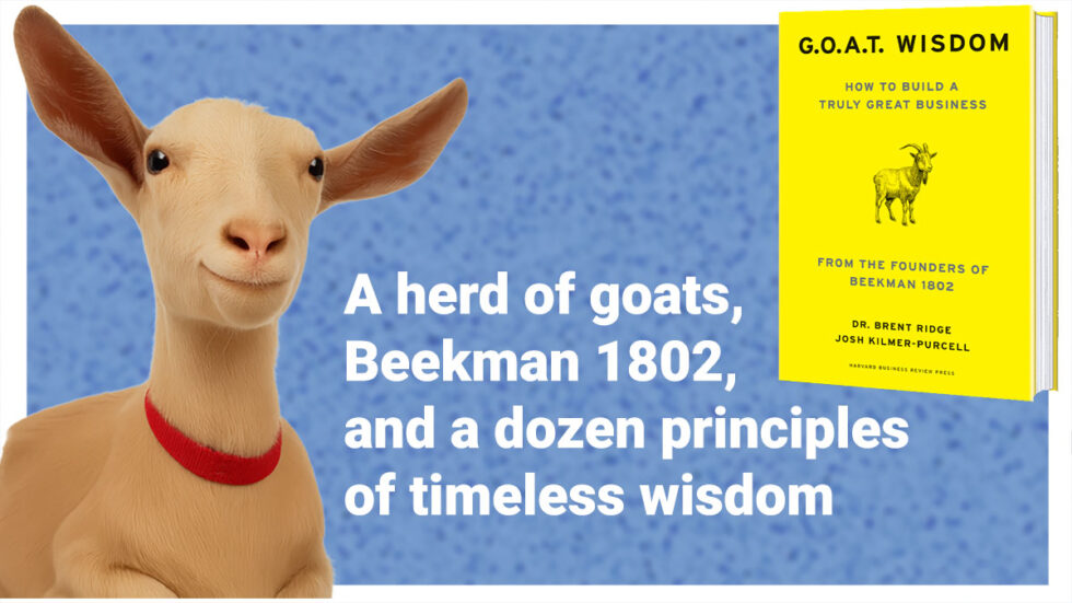 A herd of goats, Beekman 1802, and a dozen principles of timeless ...