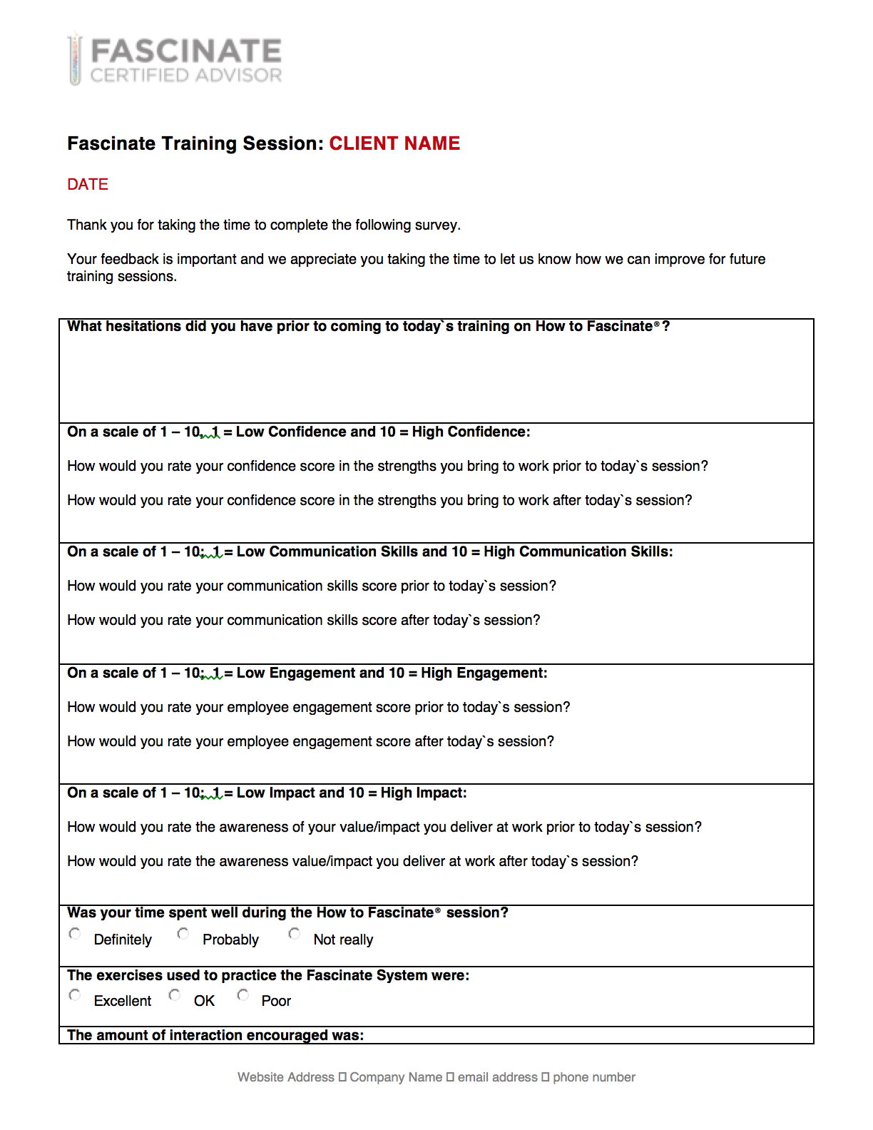 Post Evaluation Sample Master Of Template Document